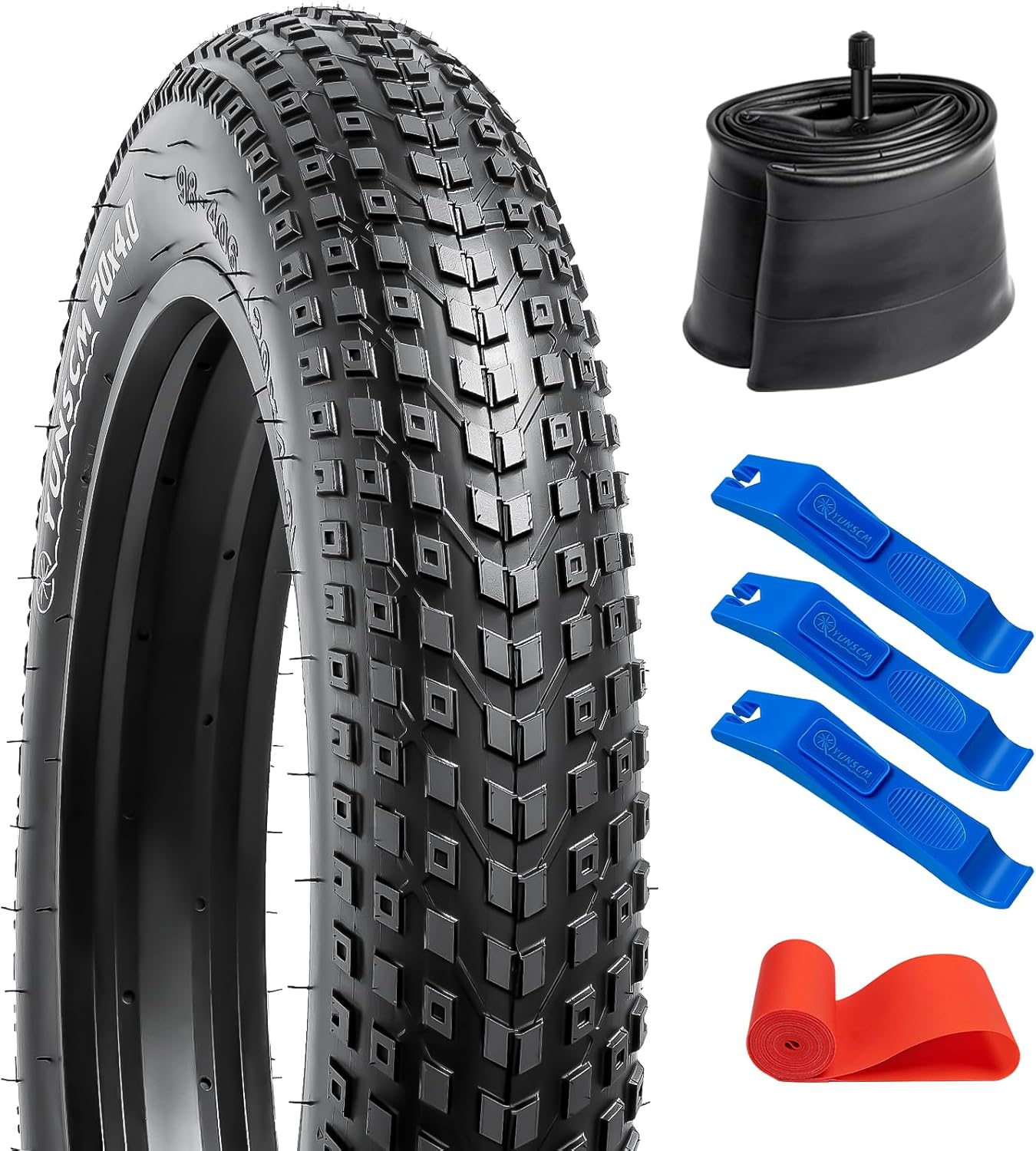 Amazon.com : YunSCM 20" Fat Bike Tire 20x4.0/98-406 60TPI and 20" Bike ...