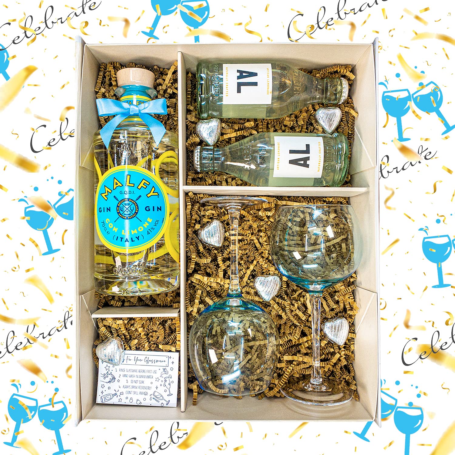 Hendrick's Gin Gift Set With Gin Glasses, Tonics Chocolates