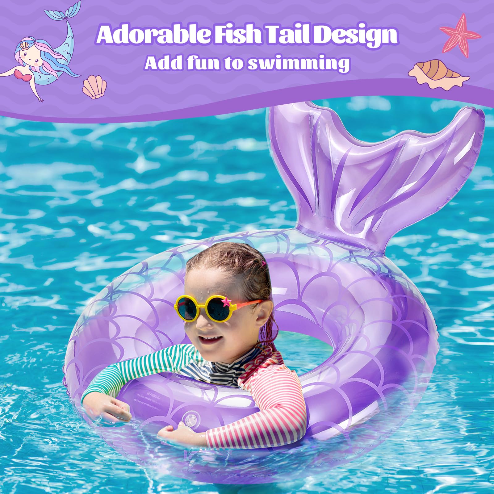 Snapklik.com : Inflatable Swimming Ring, Swimming Tube Cute Pool Float ...