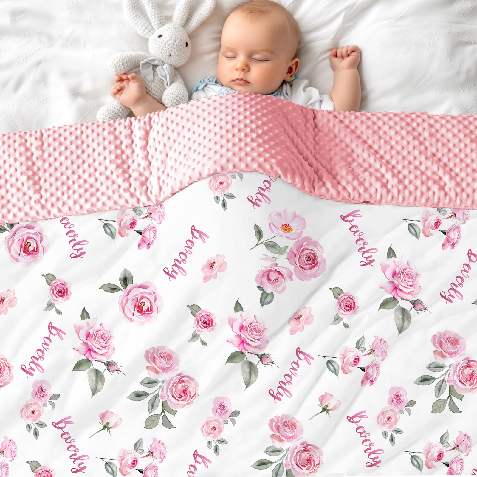Amazon.com: NIBESSER Personalized Baby Blanket for Girls Boys Custom ...