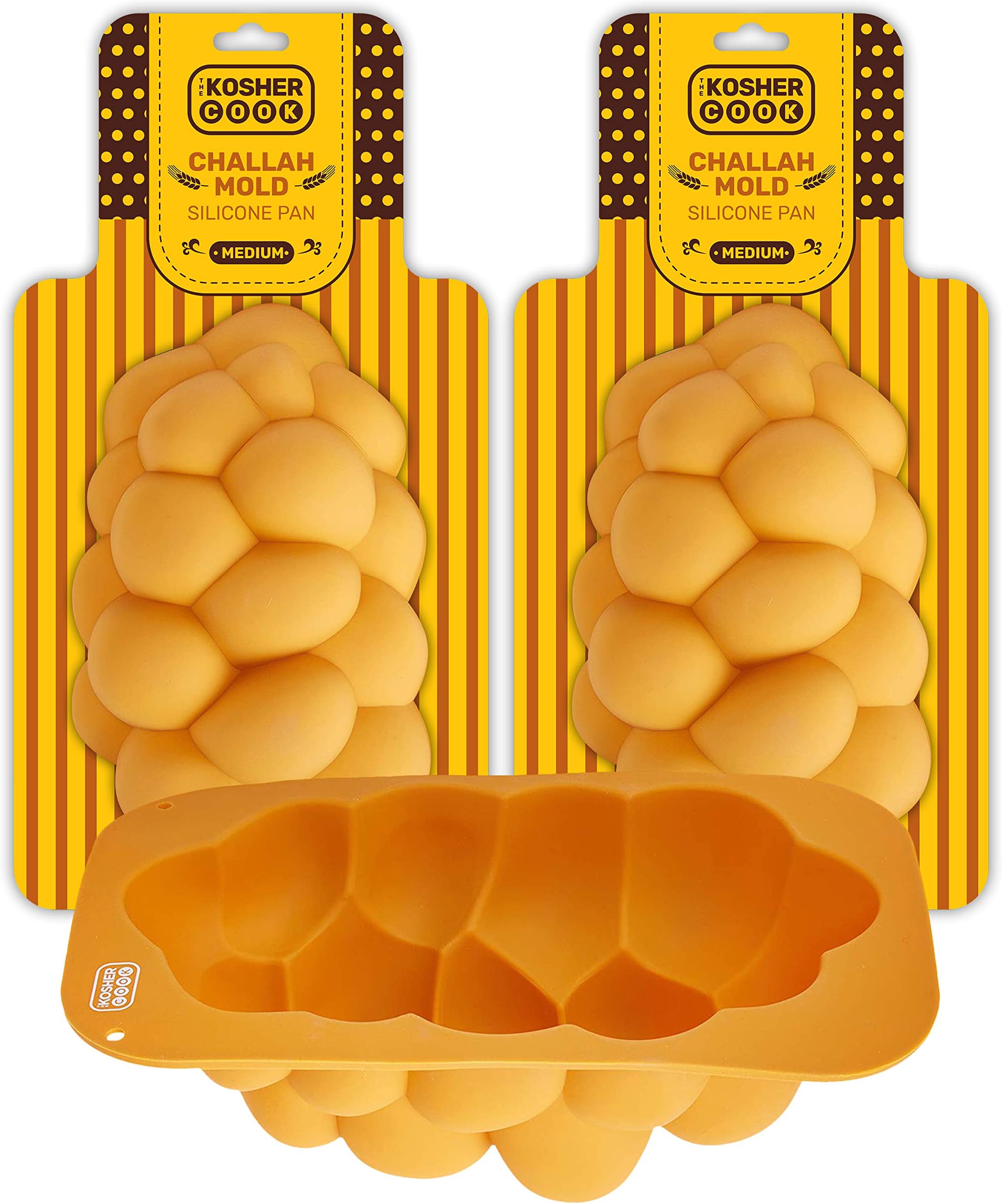 Amazon.com: The Kosher Cook Silicone Braided Challah Mold - 4 Small ...