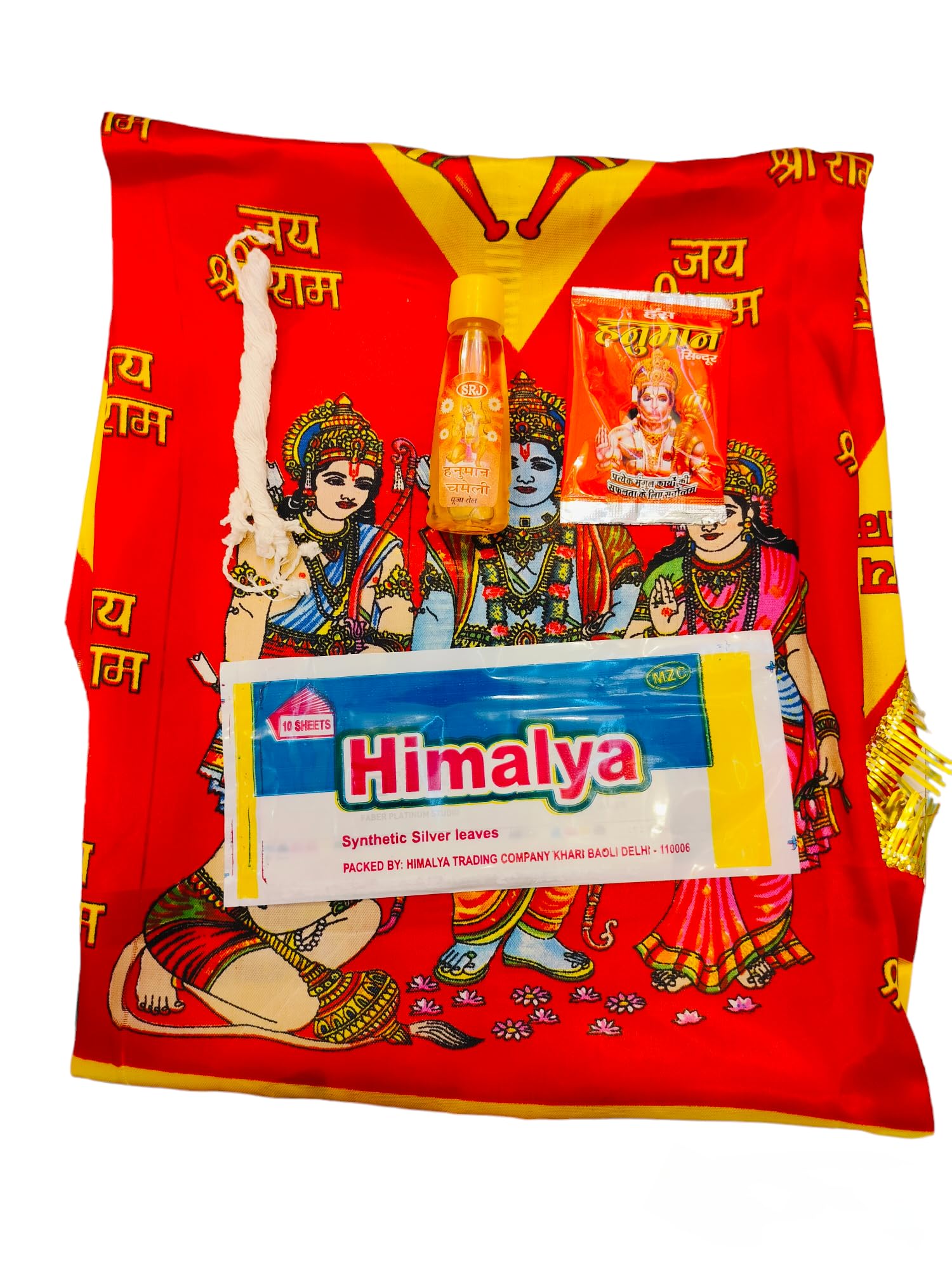 Beautiful Chola Hanuman Ji Poshak Full Kit Chamali Oil Vakra Sindoor ...