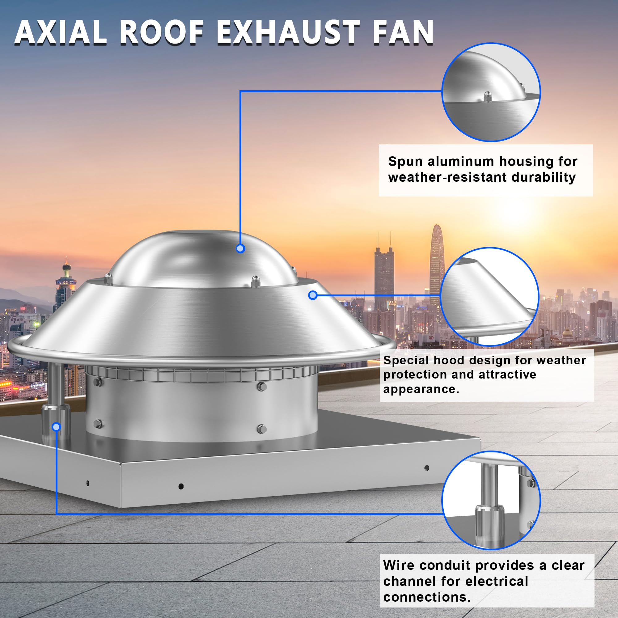 Snapklik.com : Roof Exhaust Fan Direct Drive Axial Downblast Exhaust ...