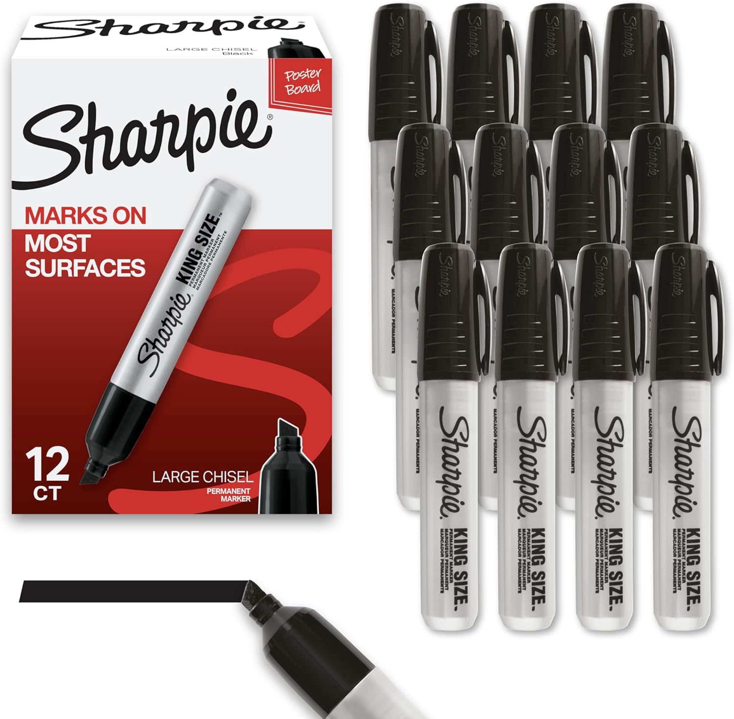Brandclub - Sharpie King Size Permanent Marker Set, Chisel Tip Markers ...