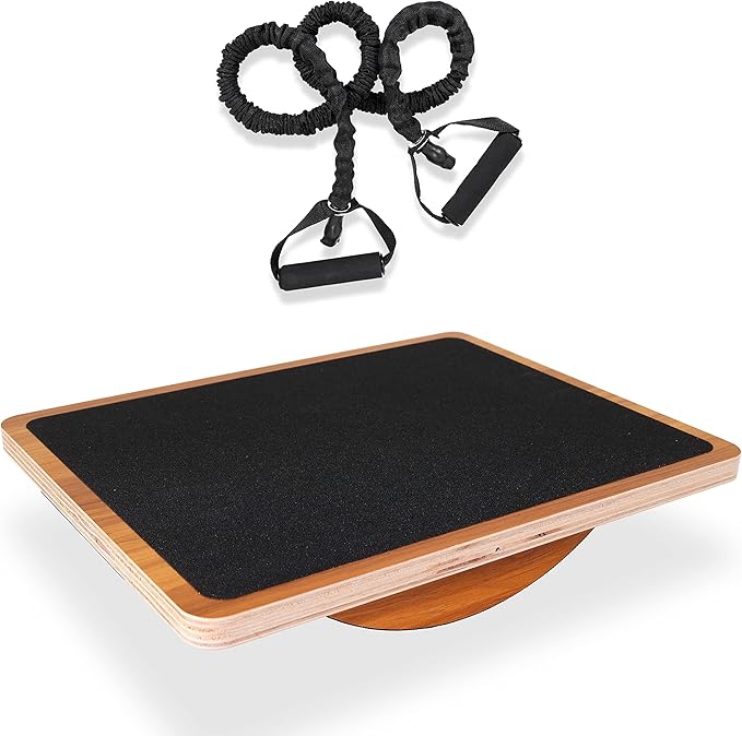 Amazon.com : CLOKA Wooden Balance Board, Standing Desk Accessory, Anti ...