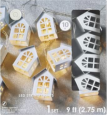 Amazon.com: Ashland 10ct. Warm White LED White House String Lights ...