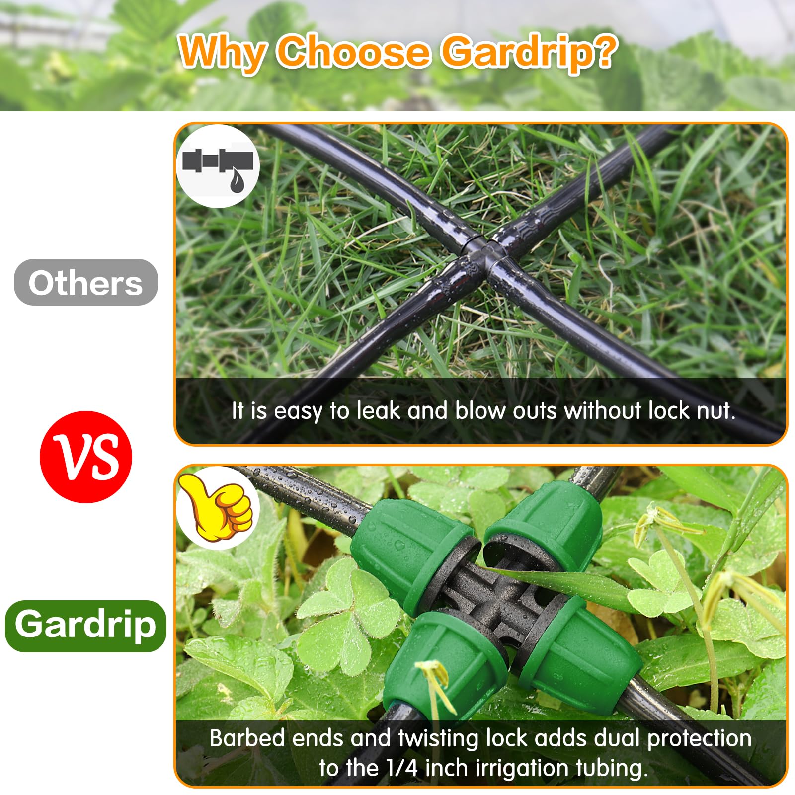 Snapklik.com : Gardrip Upgraded 1/4" Drip Irrigation Cross FittingsLeak ...