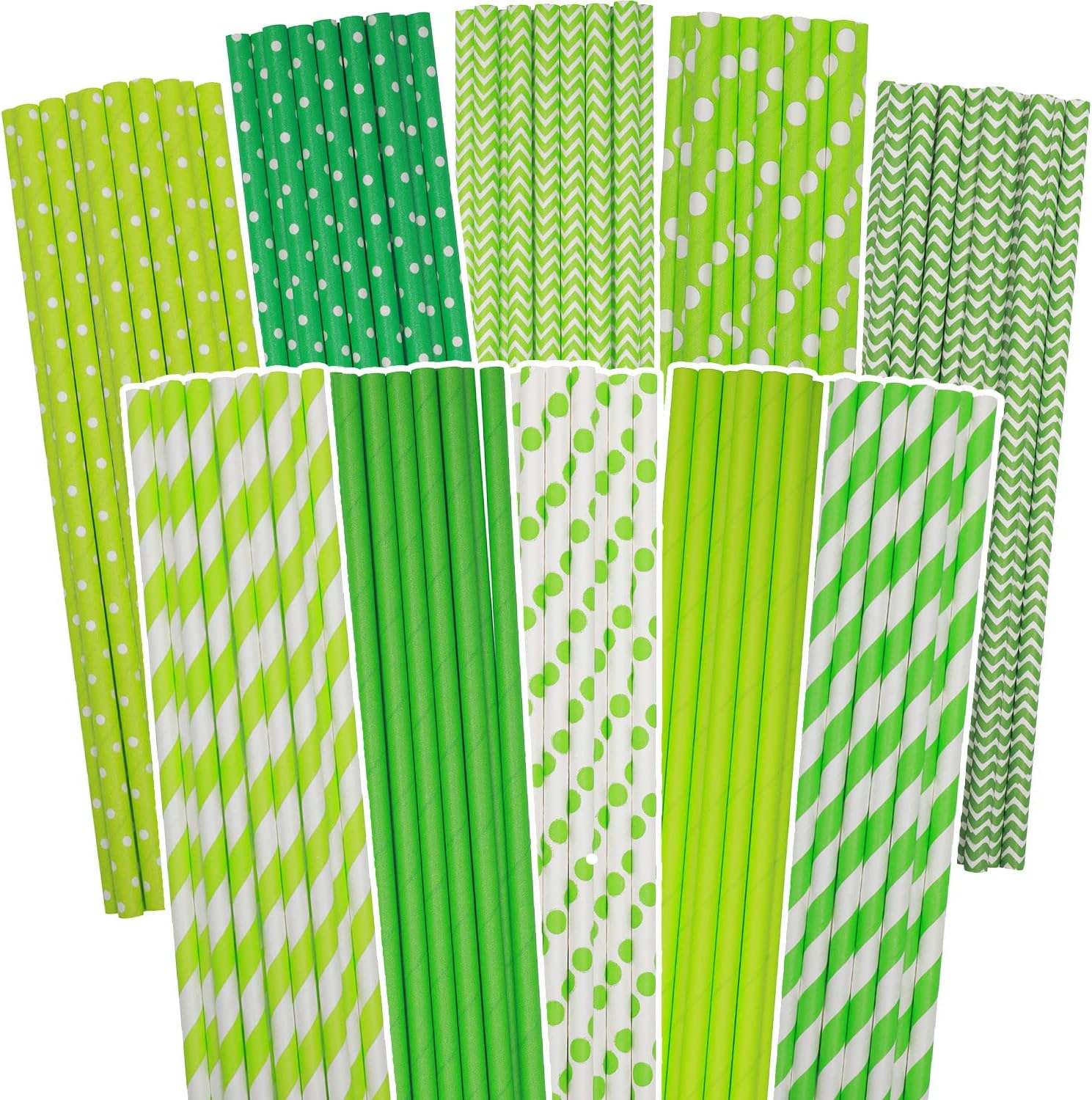 Amazon.com: Outside the Box Papers Lime Green Stripe, Chevron and Polka ...