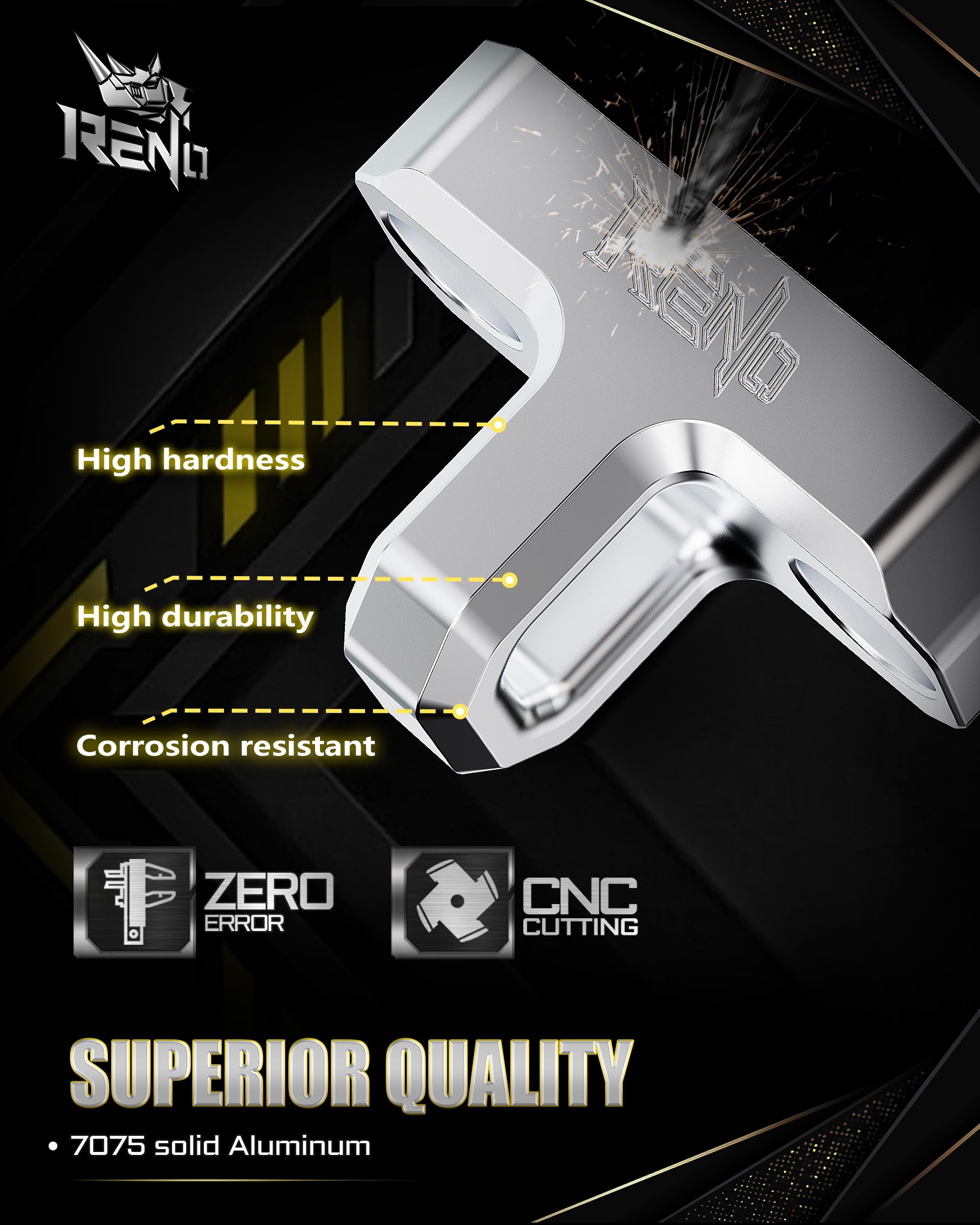 Snapklik.com : RENO Tie Down Anchors, Aluminum Bed Rail Cleats For ...
