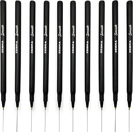 Zebra Smooth Stick Ballpoint Pens - 0.7mm Nib - Black - Pack of 10 ...