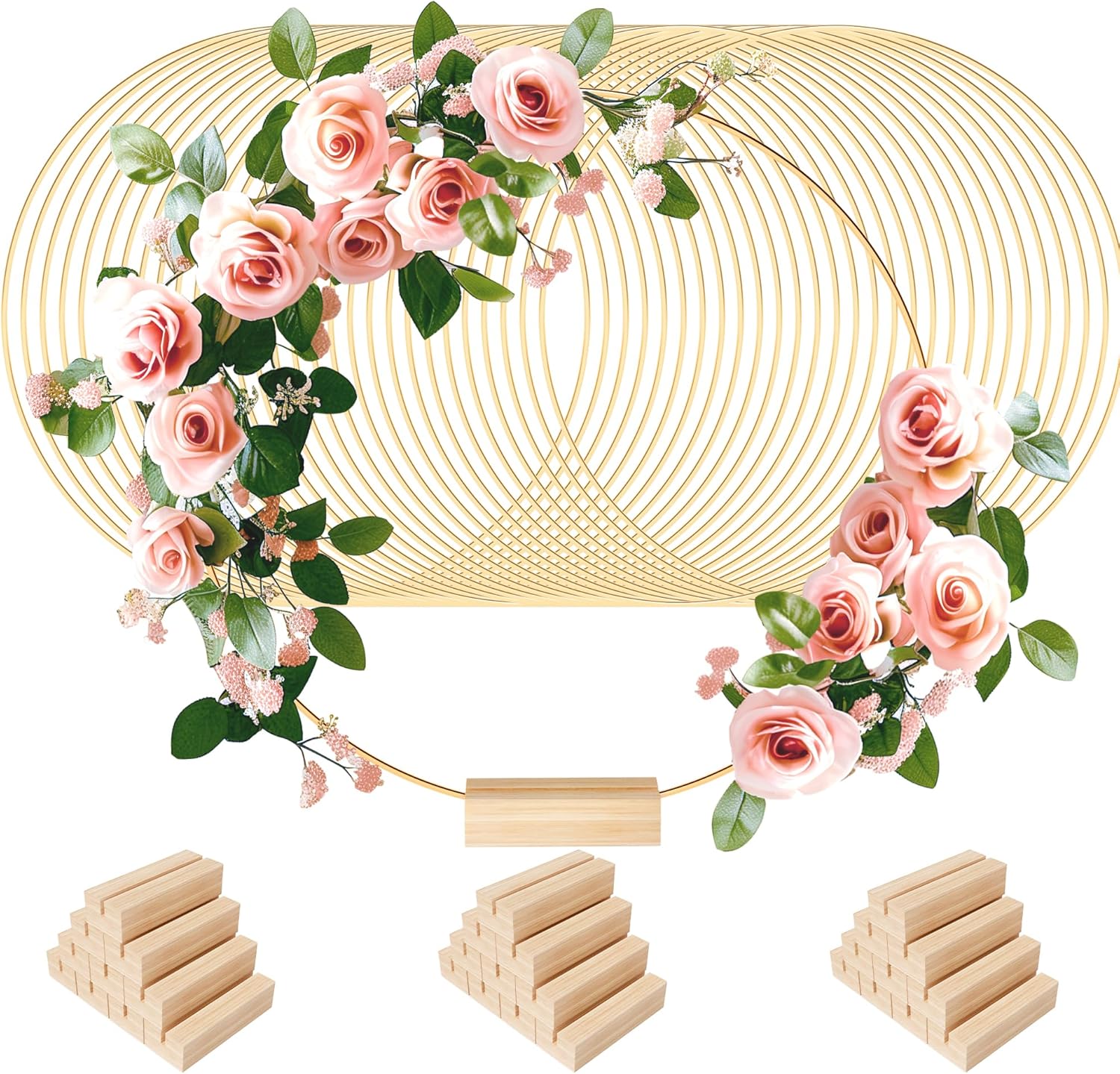 Amazon.com: DB Dorvey Beauty 30Pcs 12 Inch Metal Floral Hoop ...