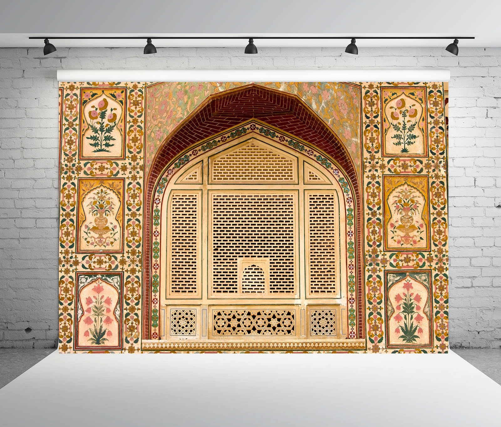 Beleco 10x8ft Fabric Indian Palace Backdrop India Jaipur Fort Religious ...