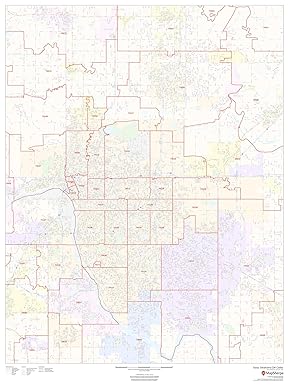 Tulsa, Oklahoma ZIP Codes - 36" x 48" Laminated Wall Map : Amazon.co.uk ...
