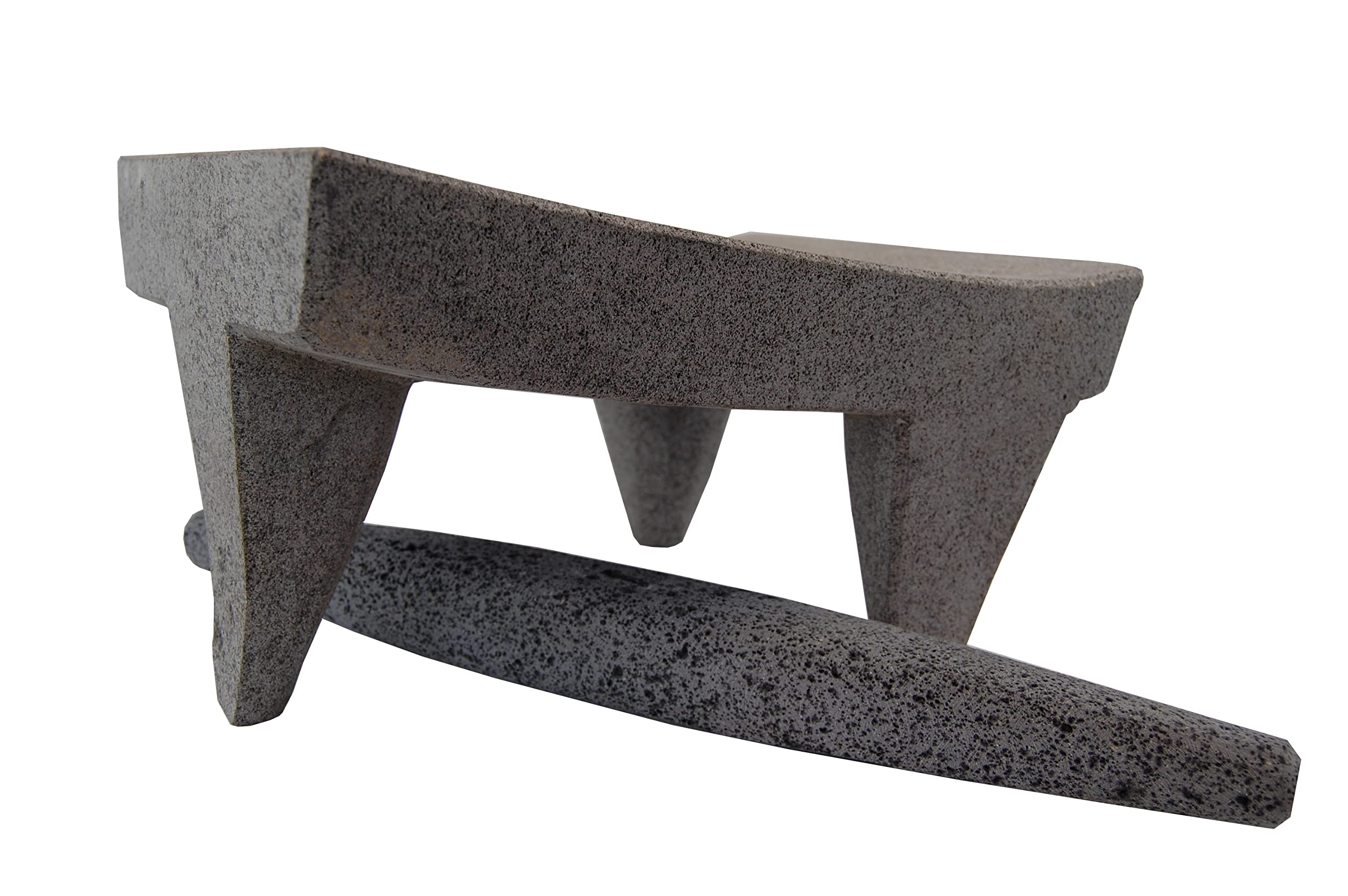Metate Volcanic Stone/Mexican Mortar & Pestele Set Molcajete, Volcanic ...