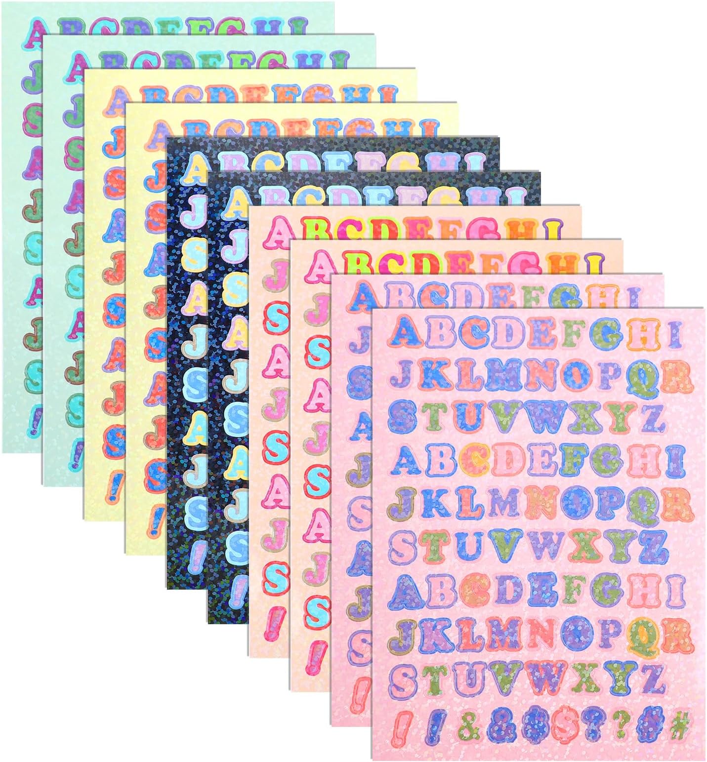Amazon.com: Obujopal 52 Pcs Vintage Scrapbook Alphabet Letter Stickers ...