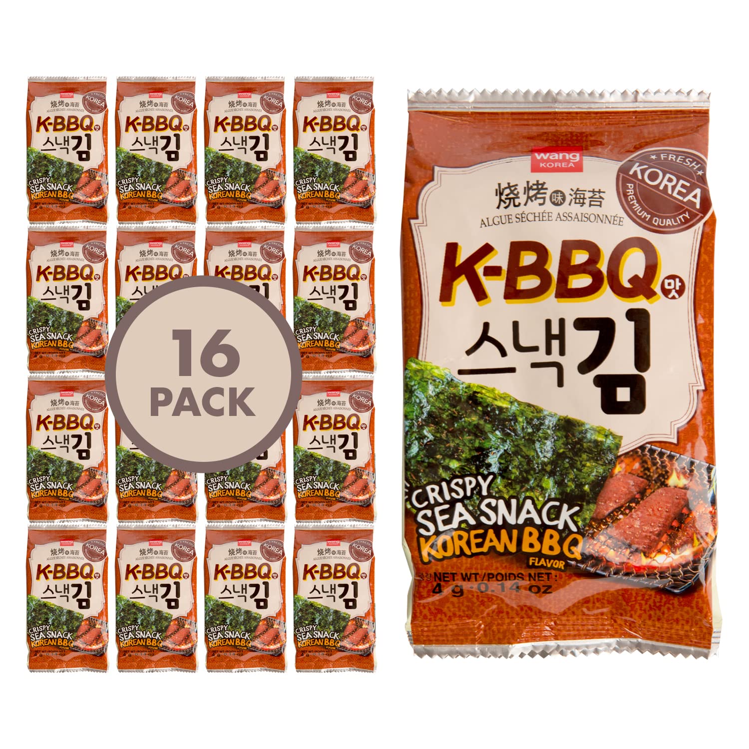Snapklik.com : Roasted Seaweed Snack, Korean Barbeque Flavored, Keto ...
