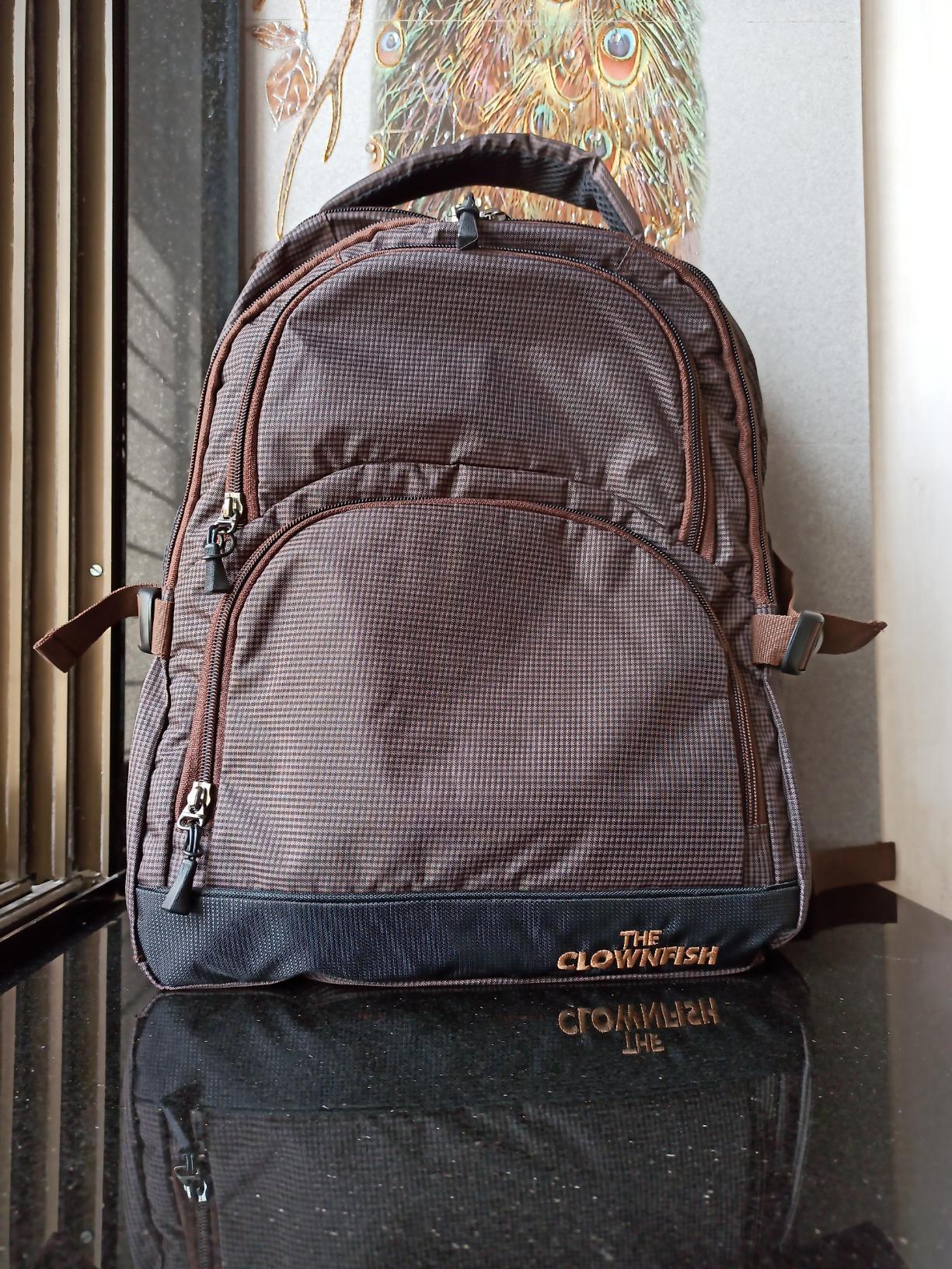 Buy THE CLOWNFISH 30 Ltrs Peanut Brown Laptop Backpack (TCFBPPO-SKPBR1 ...