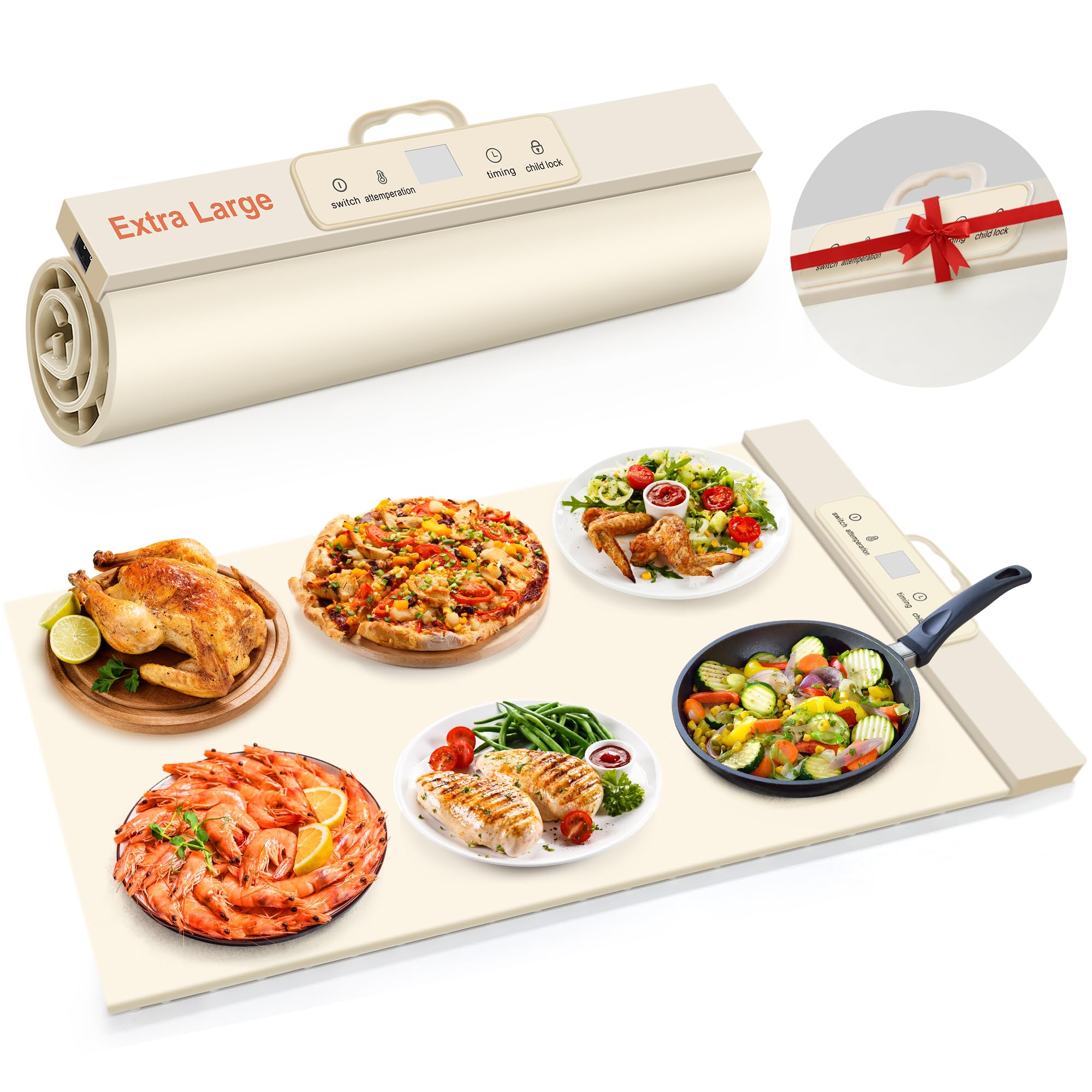 Amazon.com: Fokzucyo Food Warming Mat,Full Surface Heat Electric ...