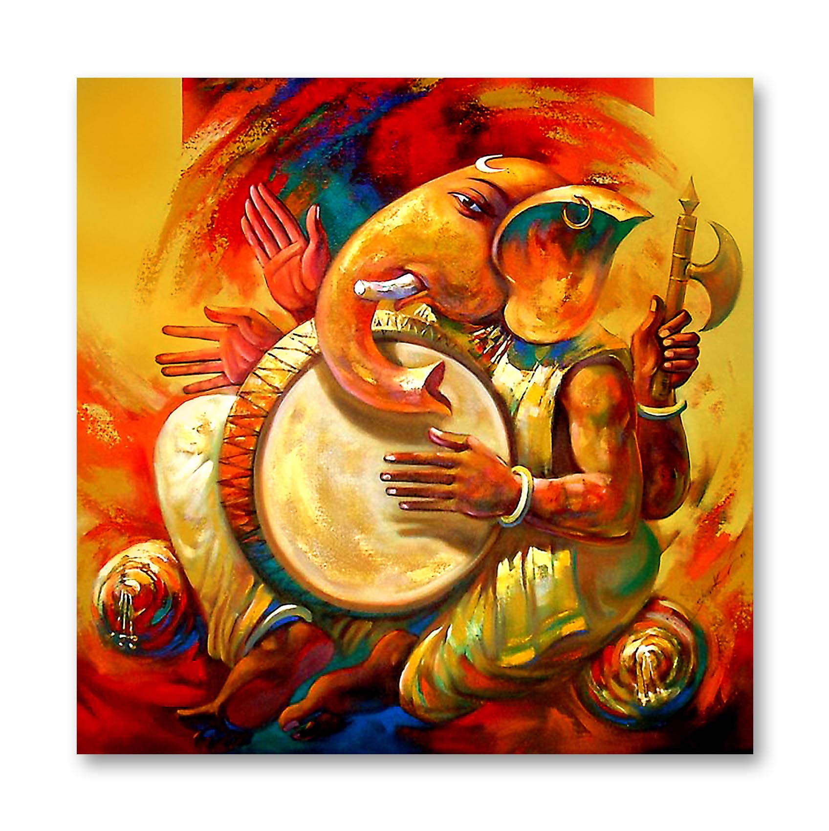 Modern Art Paintings Of Lord Ganesha Lord Ganesha Wall Décor Art