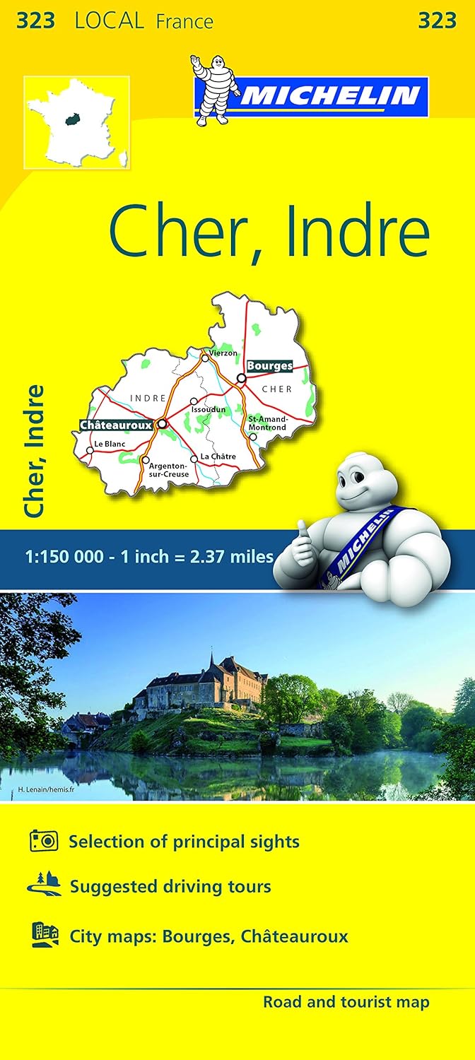 Cher, Indre - Michelin Local Map 323: Map (Michelin Local Maps): Amazon ...
