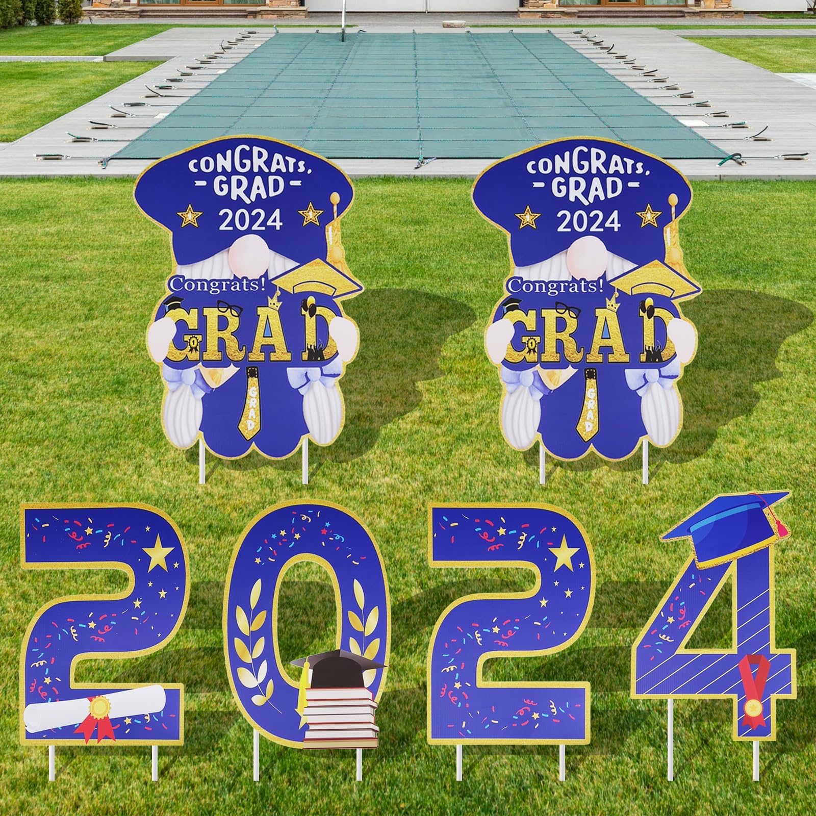 Amazon.com : 2024 Graduation Yard Sign with Stakes,15.8 Inches ...
