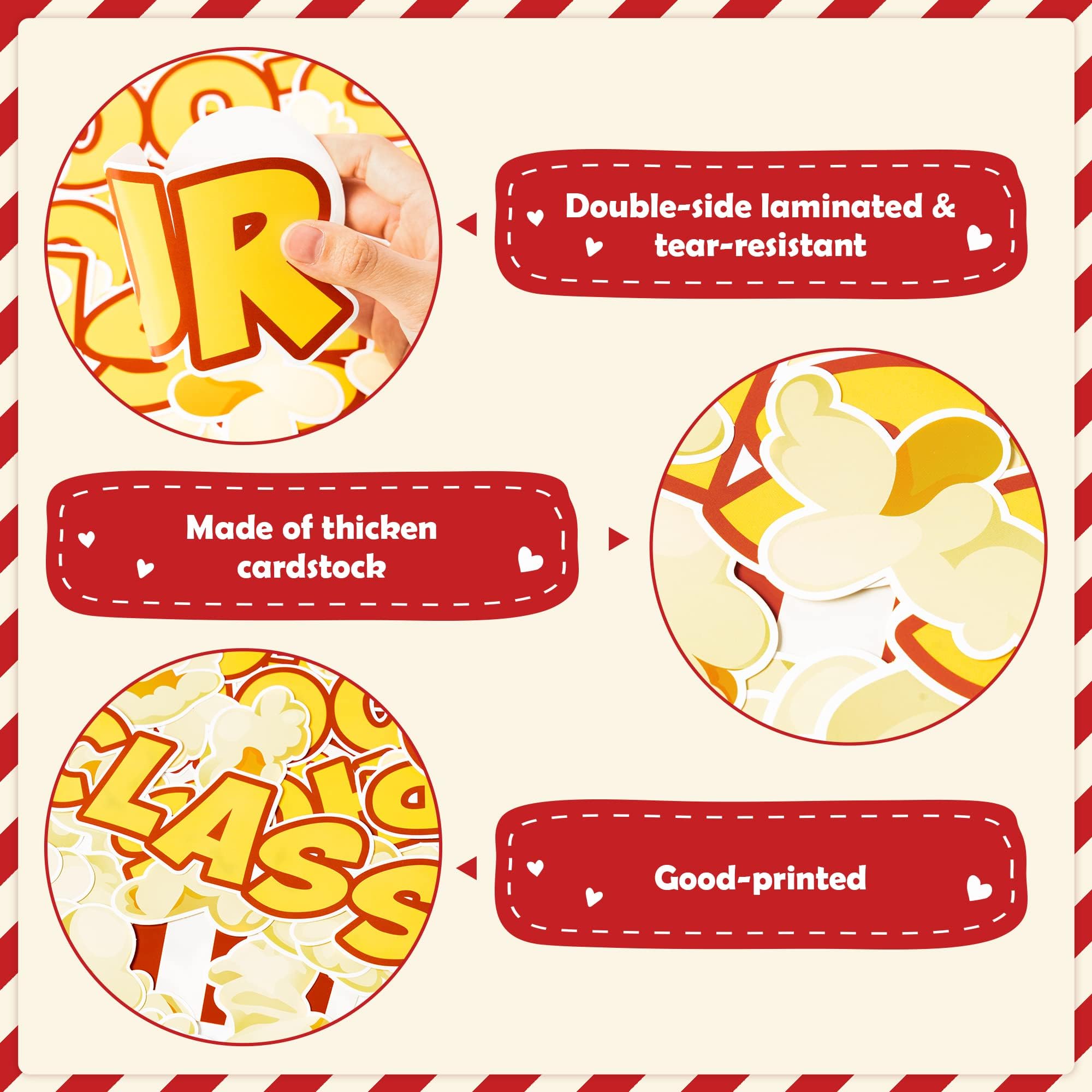 Snapklik.com : AsodSway Back To School 113P Popcorn Bulletin Board ...