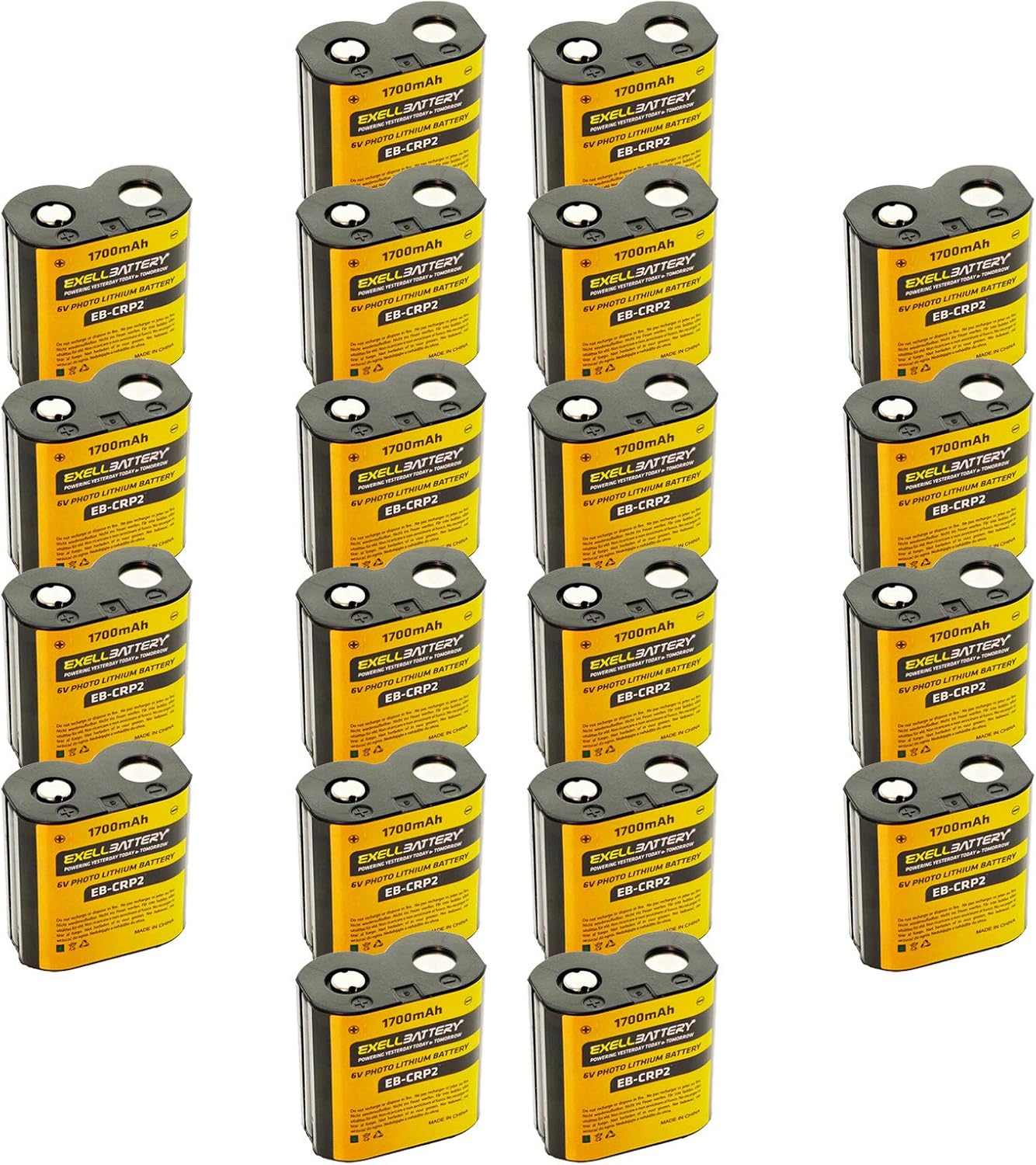 Amazon.com: (20-Pack) EXELL CR-P2 6V 1700mAh (Highest Capacity on The ...