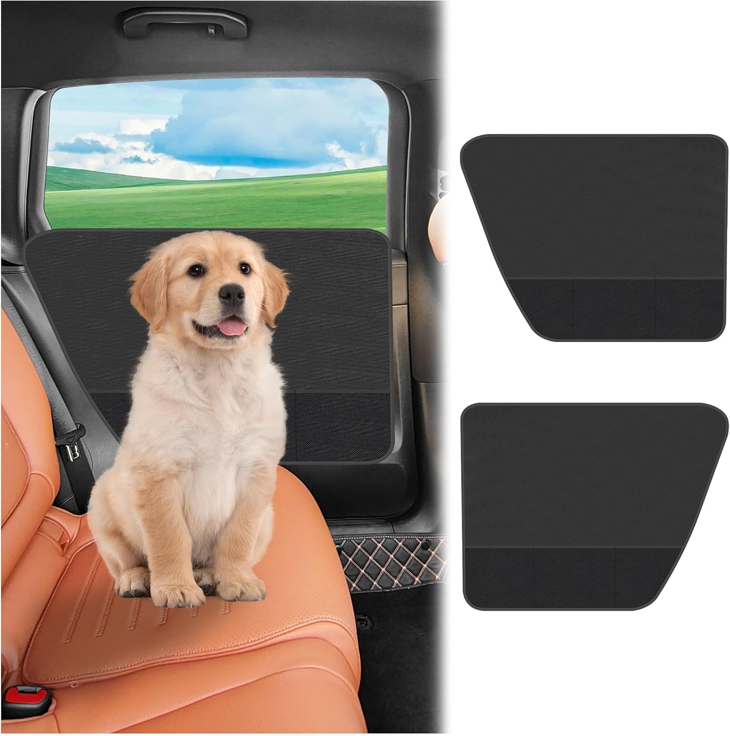 Amazon.com: SSNNUU 2PCS Car Door Protector for Dogs with Net Storage ...