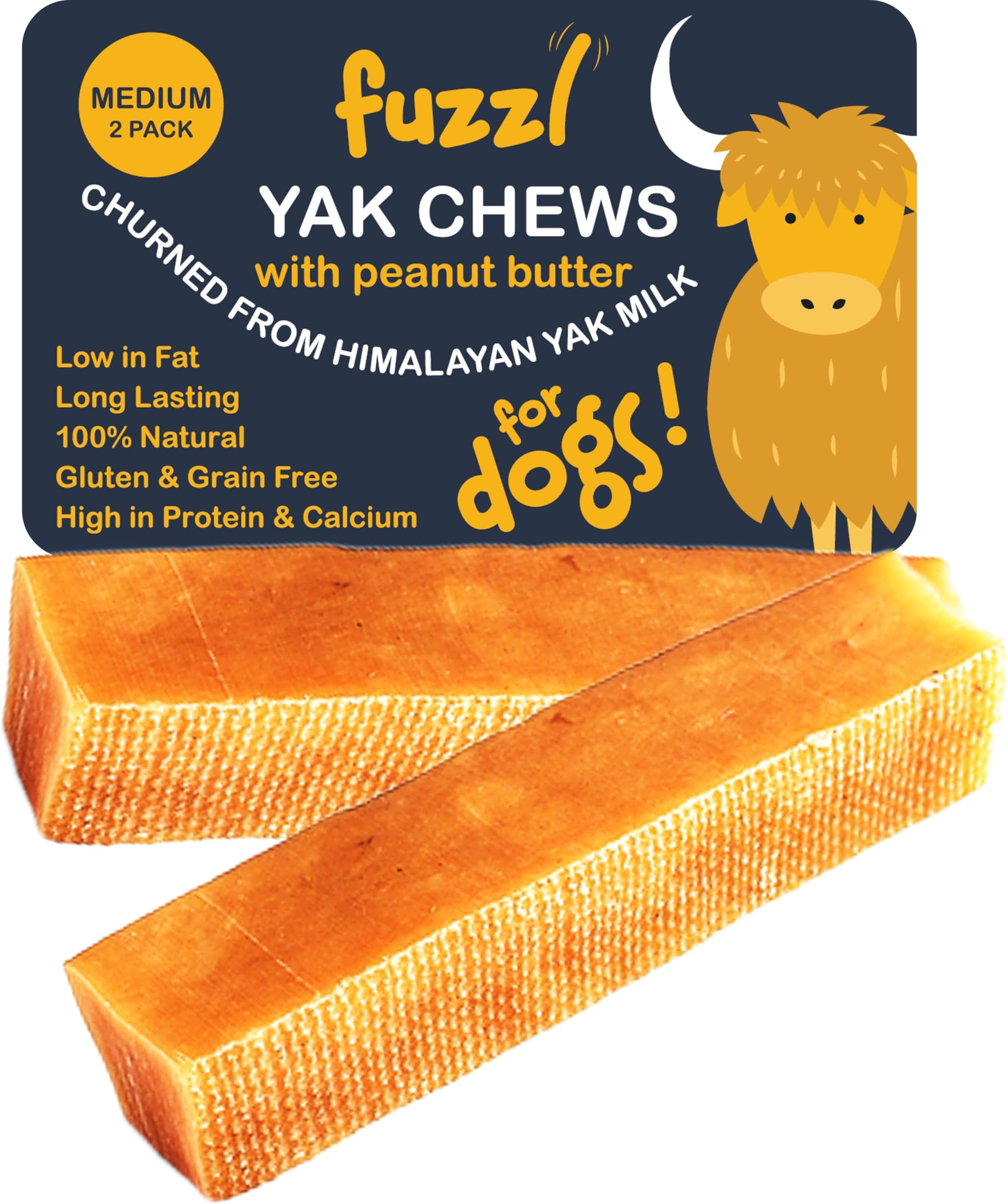 Fuzzl Yak Chews for Dogs Blueberry Mango Coconut 3 Pack - Natural Dog ...