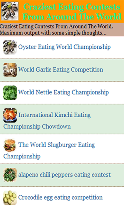 Craziest Eating Contests From Around The World - App on Amazon Appstore