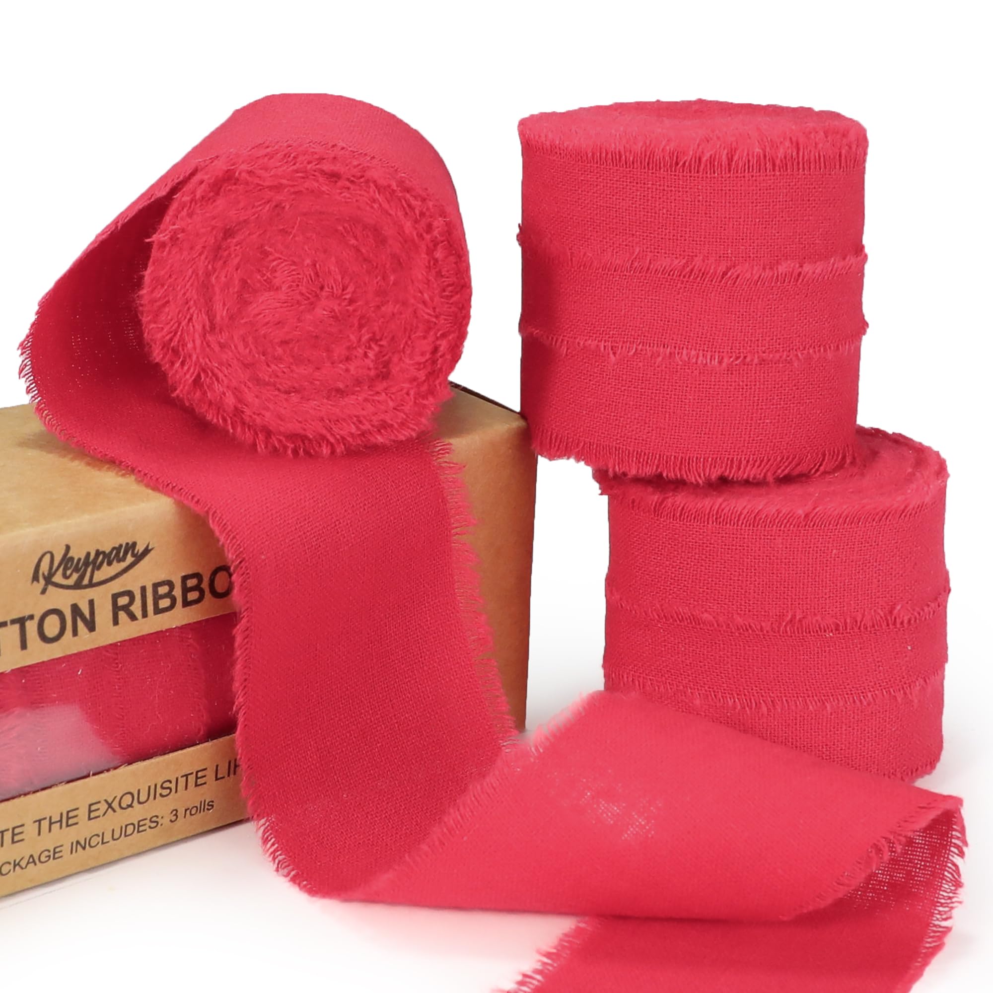 Amazon.com: Keypan Red Christmas Ribbon 1-1/2 x 15 Yards Handmade ...