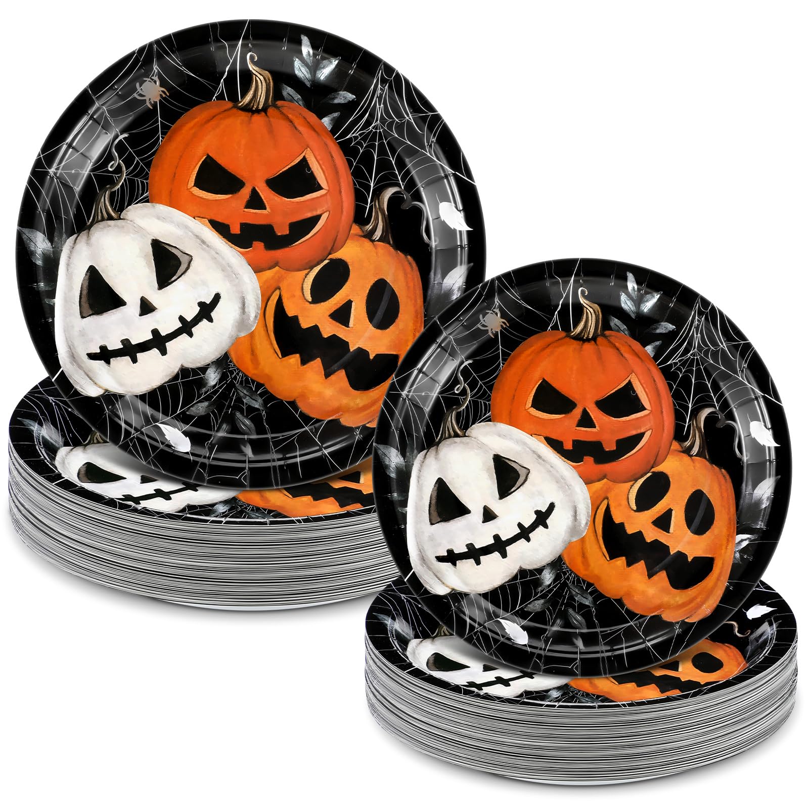 Amazon.com: Teenyyou 60 Pieces Halloween Party Paper Plates Bulk 7" and ...