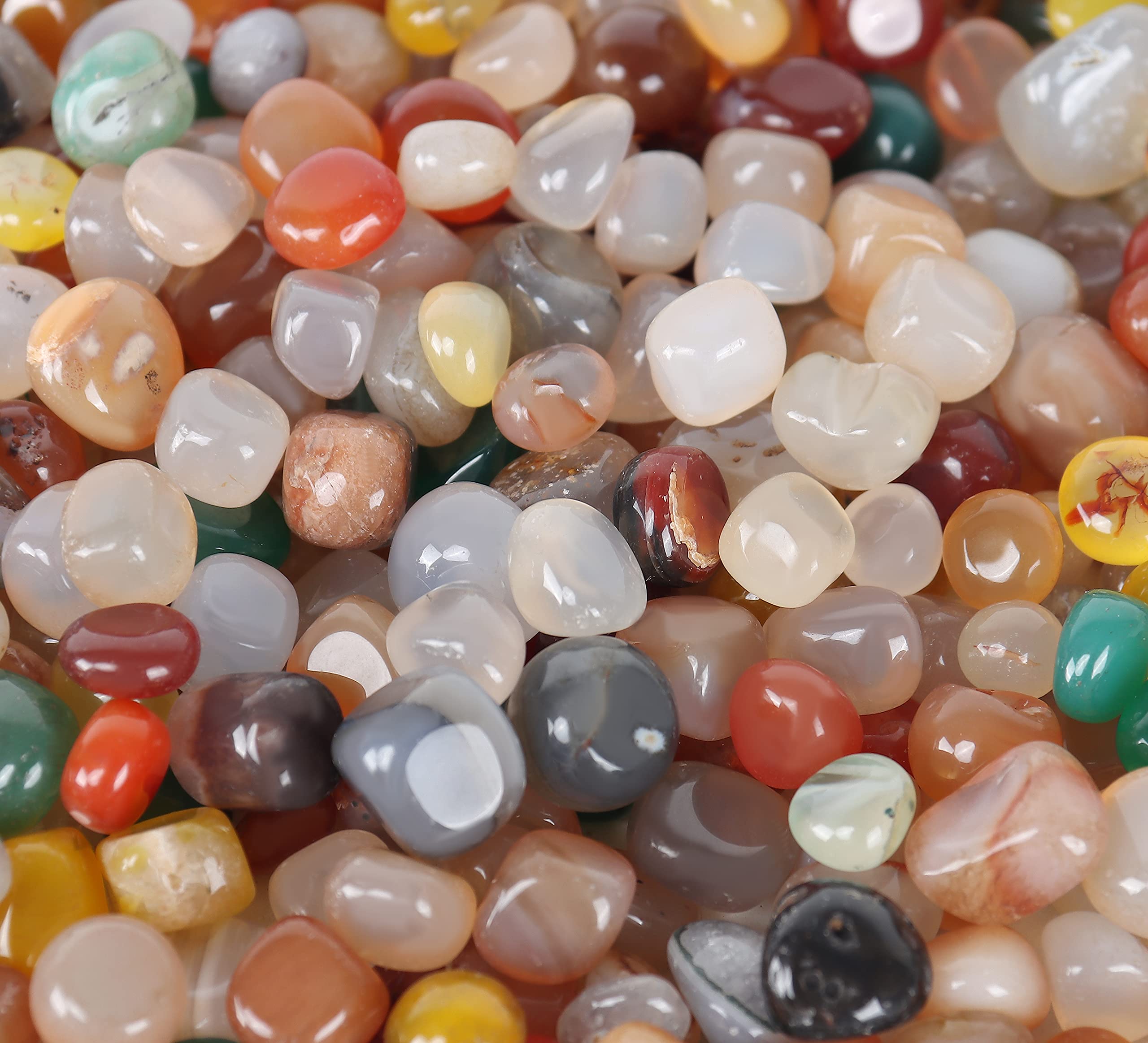 Snapklik.com : SAROSORA Pebbles River Rocks,Agate Stones - 1.8LB Natural Decorative Polished ...