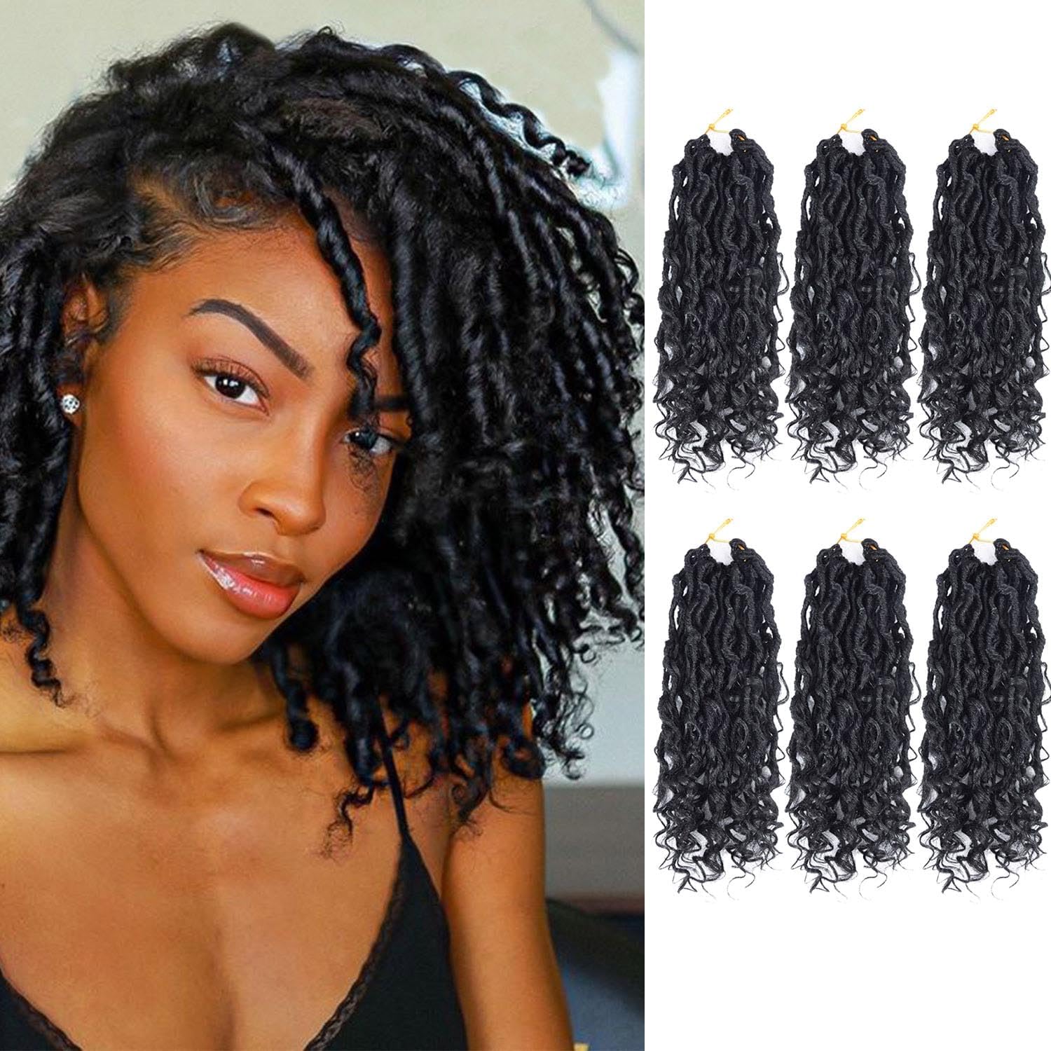 Amazon.com : Toyotress French Curl Locs Crochet Hair - 14 Inch 8 Packs ...