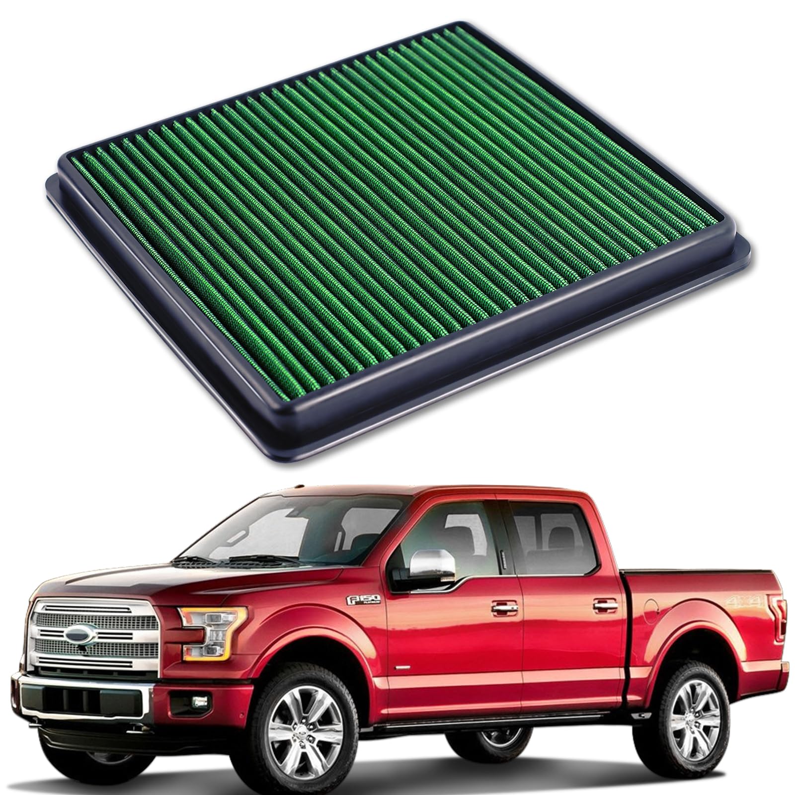 Amazon.com: KNSPEC High Performance Engine Air Filter Washable ...