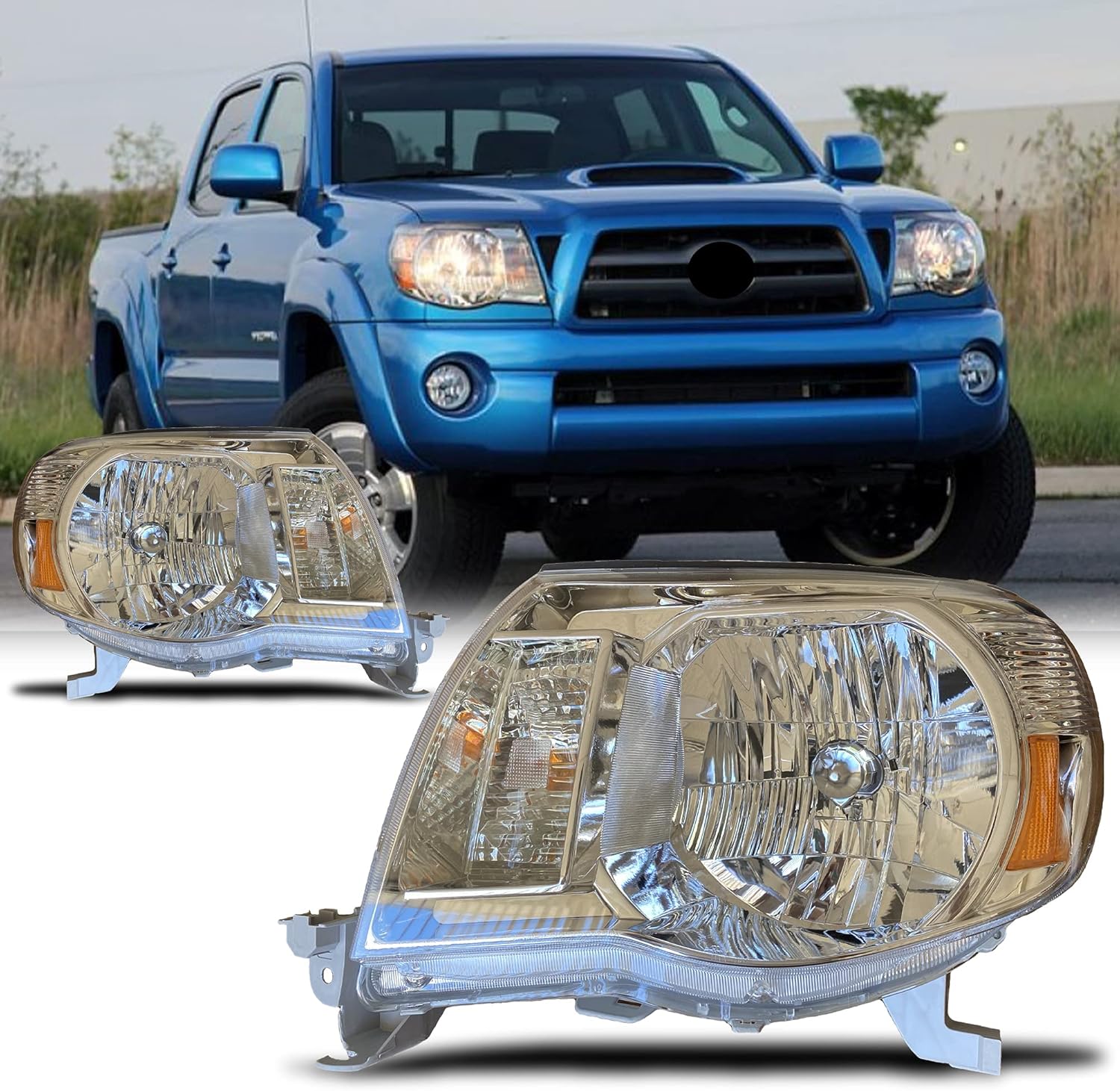 PARTSBUD Headlight Assembly For Toyota Tacoma 2005-2011 Pickup Phare ...