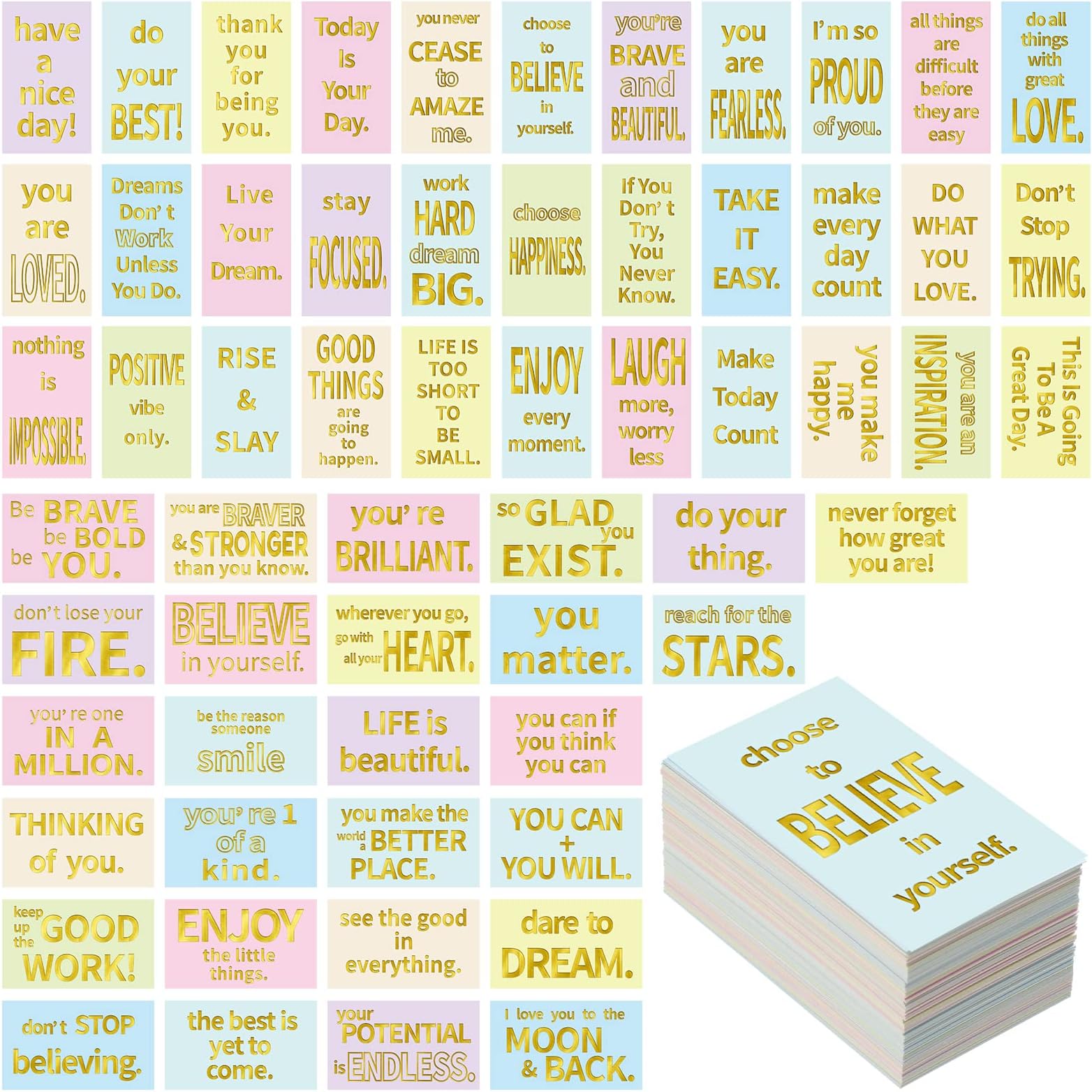 Amazon.com : Positive Affirmation Cards for Kids and Teens - 54 ...