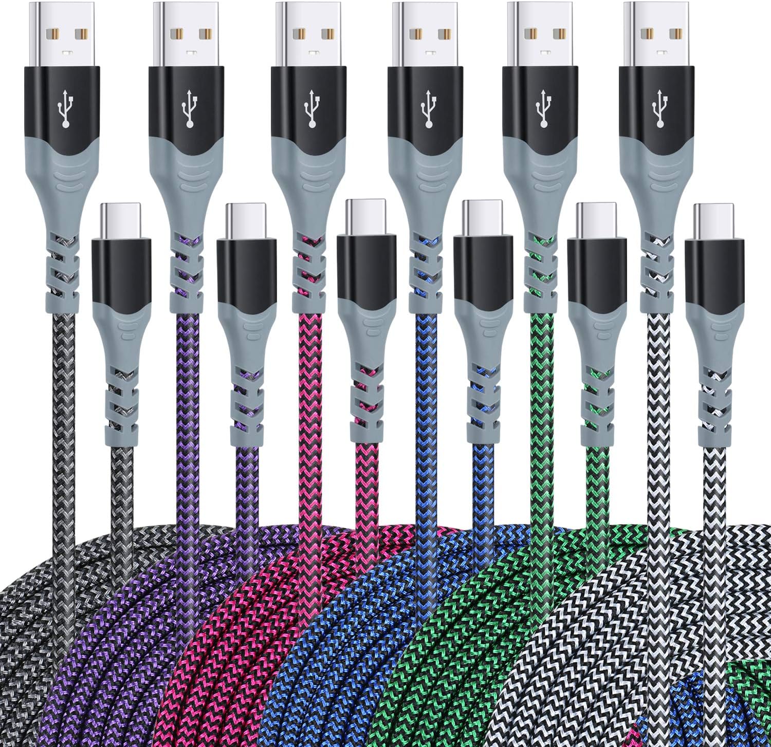 Amazon.com: Extra Long 16FT USB Type C Cable Fast Charging,3pack ...