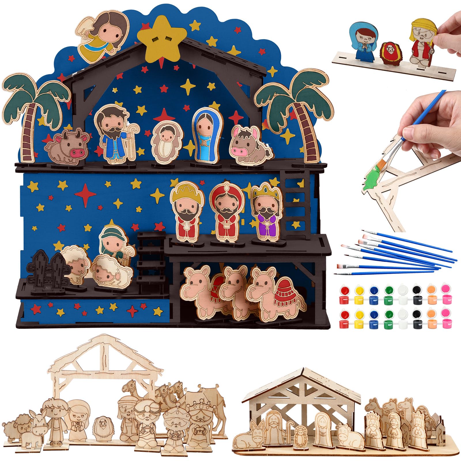 Snapklik.com : 135 Pcs 3 Sets Christmas Nativity Gift For Kids Nativity ...