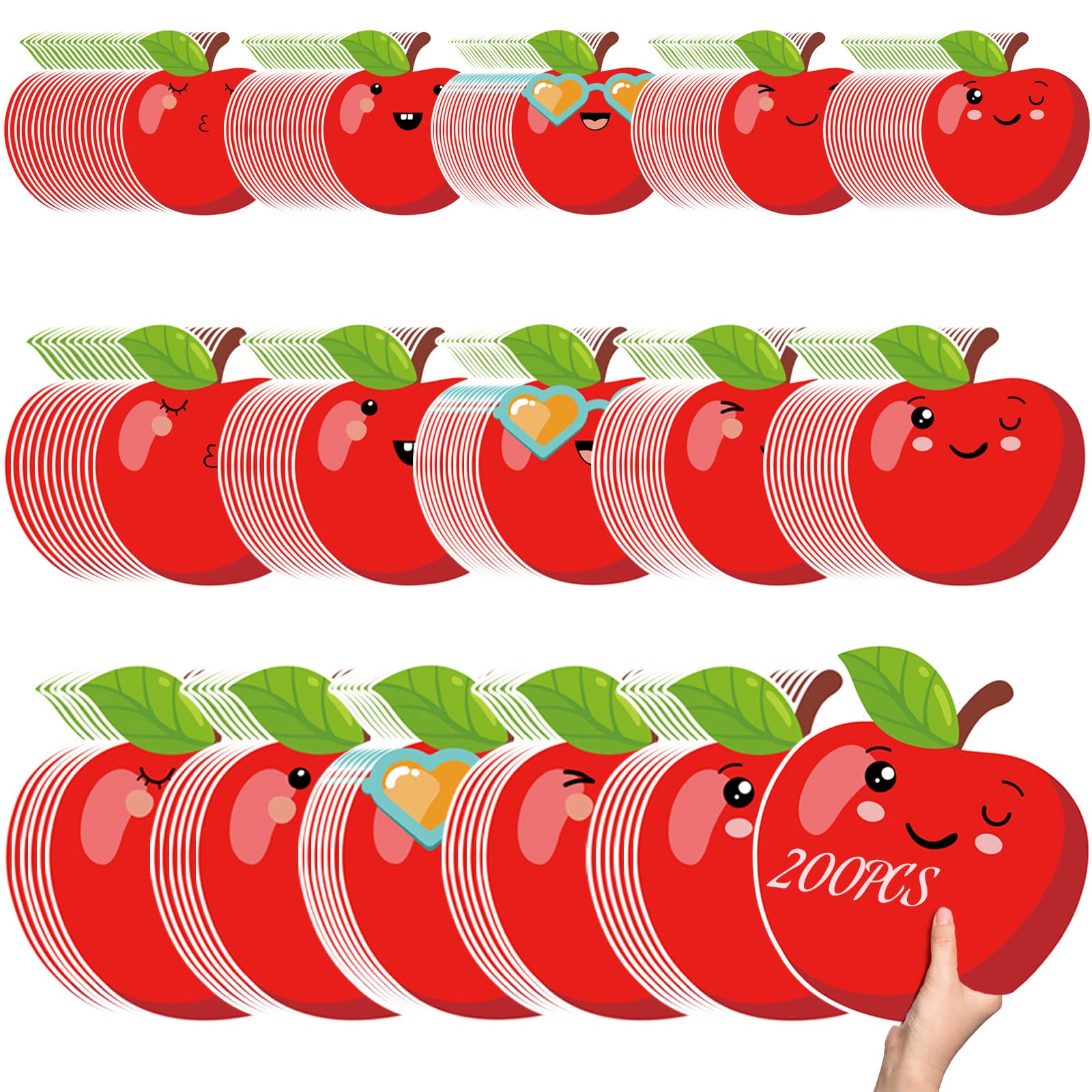 Amazon.com: Yexiya 200 Pcs Apples Classroom Cutouts Bulletin Board ...
