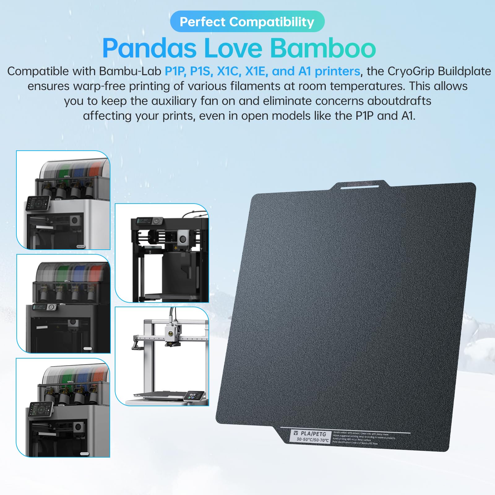 Cryogrip Panda Plate BIQU CryoGrip Panda Build Plate For Bambu Lab 3D ...