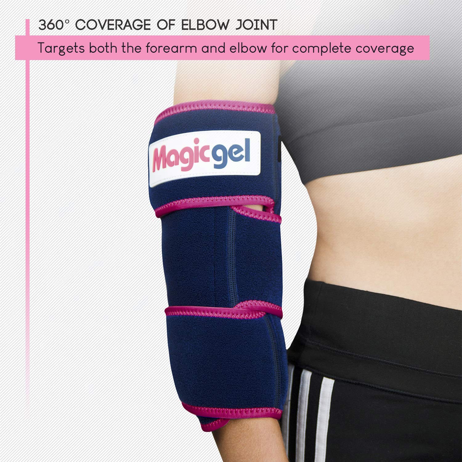 Elbow Ice Pack with Professional Wrap - Compression & Cold Therapy ...