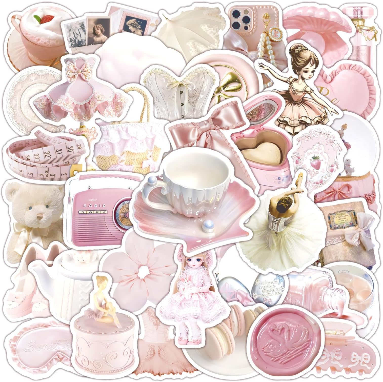 PNGIF Kawaii Aesthetic Sticker 60 Stück Wasserfeste Anime Aufkleber für ...