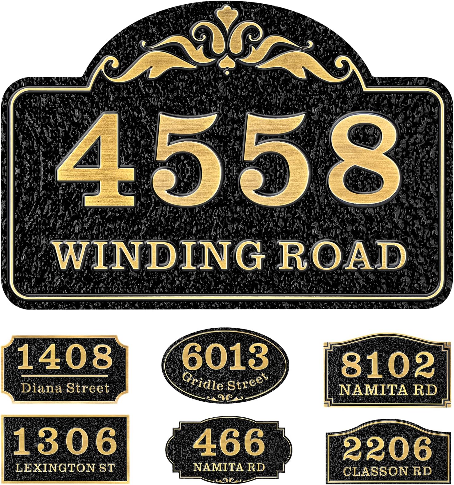 Amazon.com: Custom Metal Address Plaque Personalized Address and Street ...