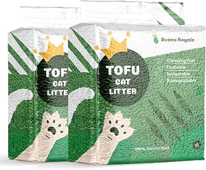 Beans Royale 2pcs Pack (6L x 2) Tofu Cat Litter, Clumping Kitty Litter ...