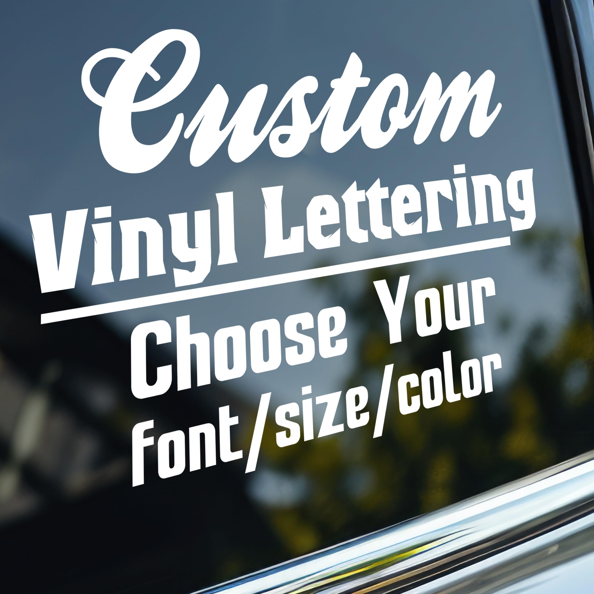 Amazon.com - Custom Vinyl Lettering Decals for Car - Custom Bumper ...