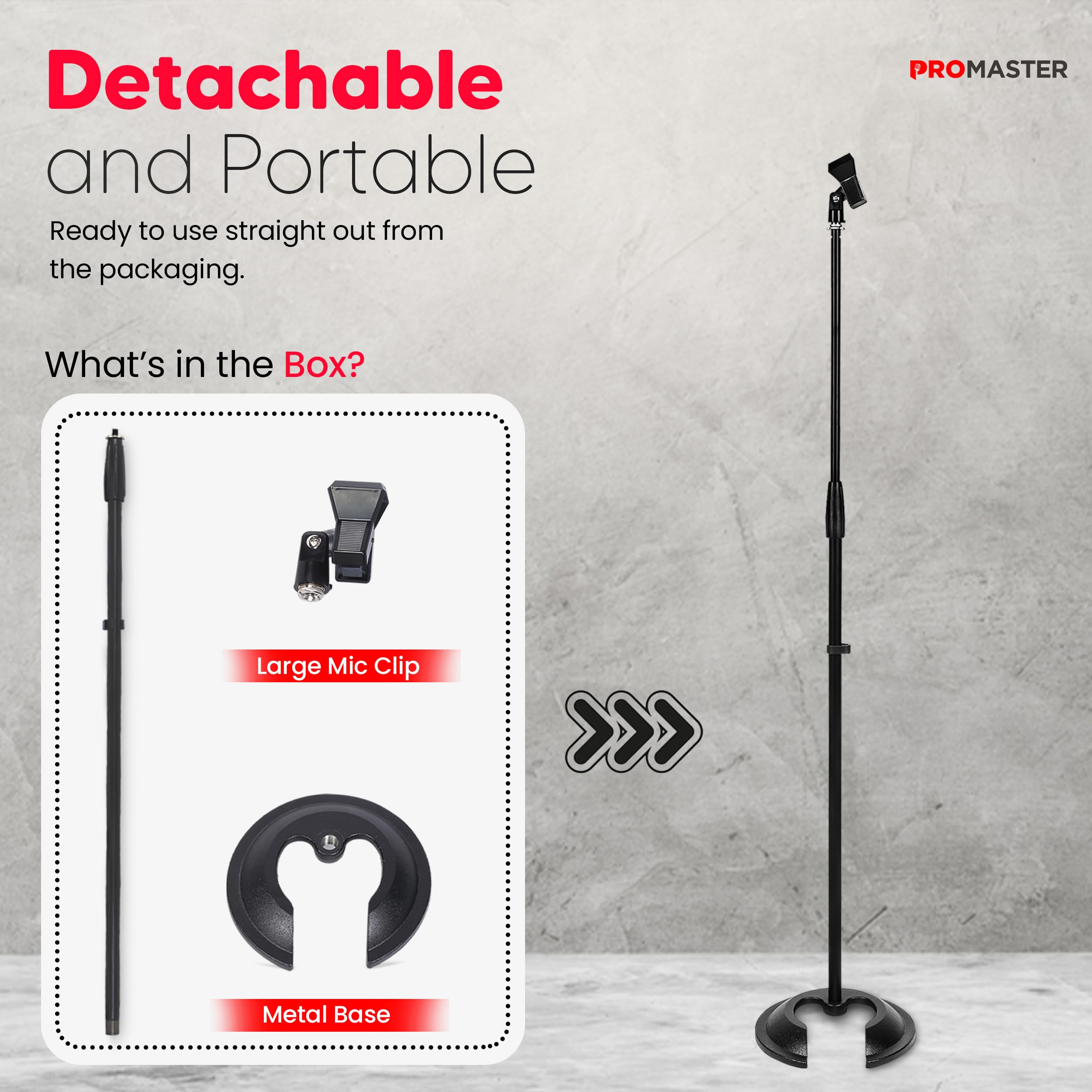 ProMaster ProSound Universal Mic Mount:Heavy Compact Base,Adjustable ...