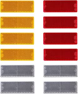 BEIJISTAR Trailer Reflectors Kit, 4x Red 4 x Yellow 4 x White ...