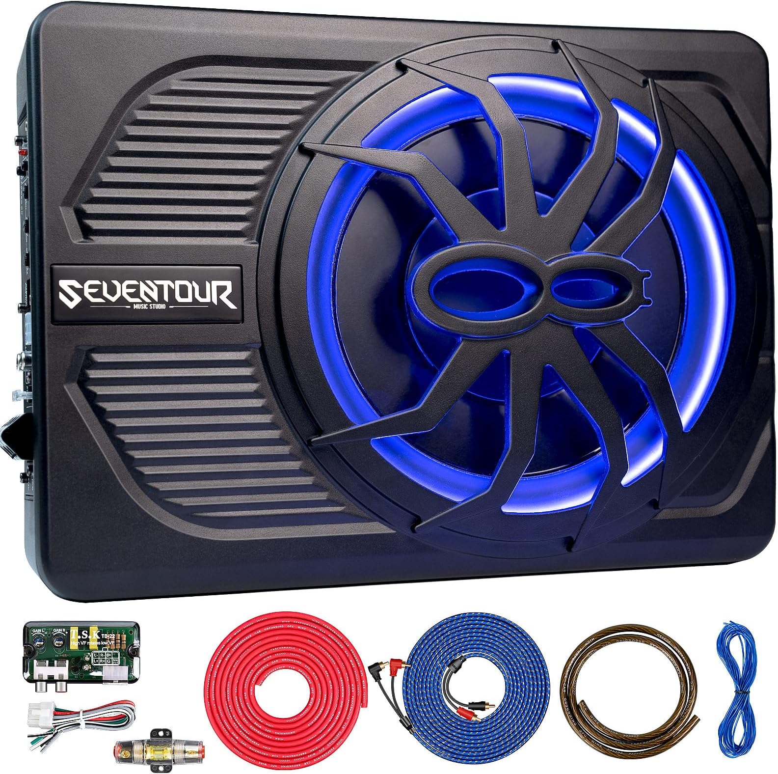 Amazon.com: 10" Upgrade 800W Slim Under Seat Powered Car Subwoofer, Car ...