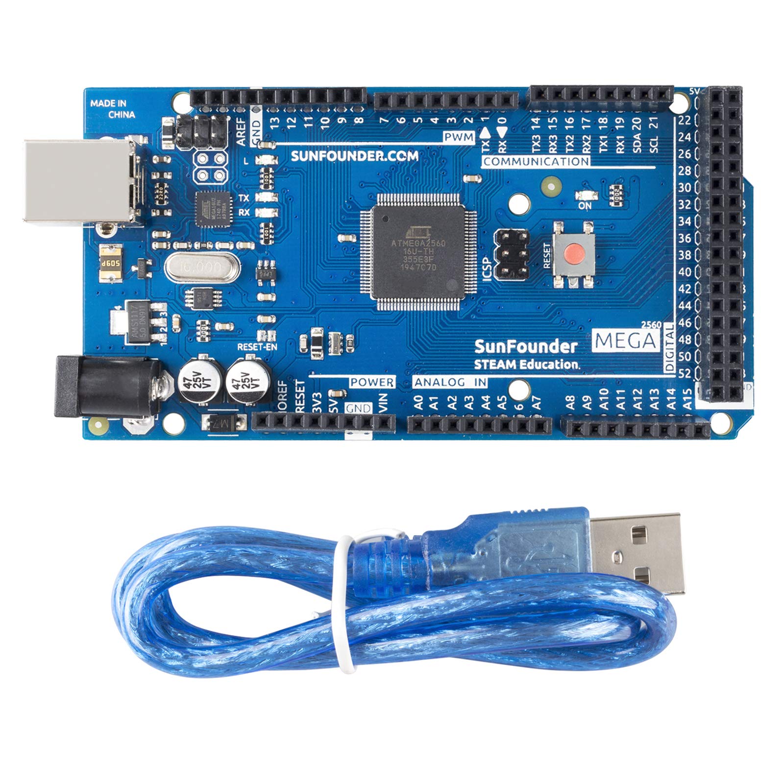 Generic Mega 2560 Arduino Mega 2560 R3 Microcontroller Board Based Blue Buy Online In United